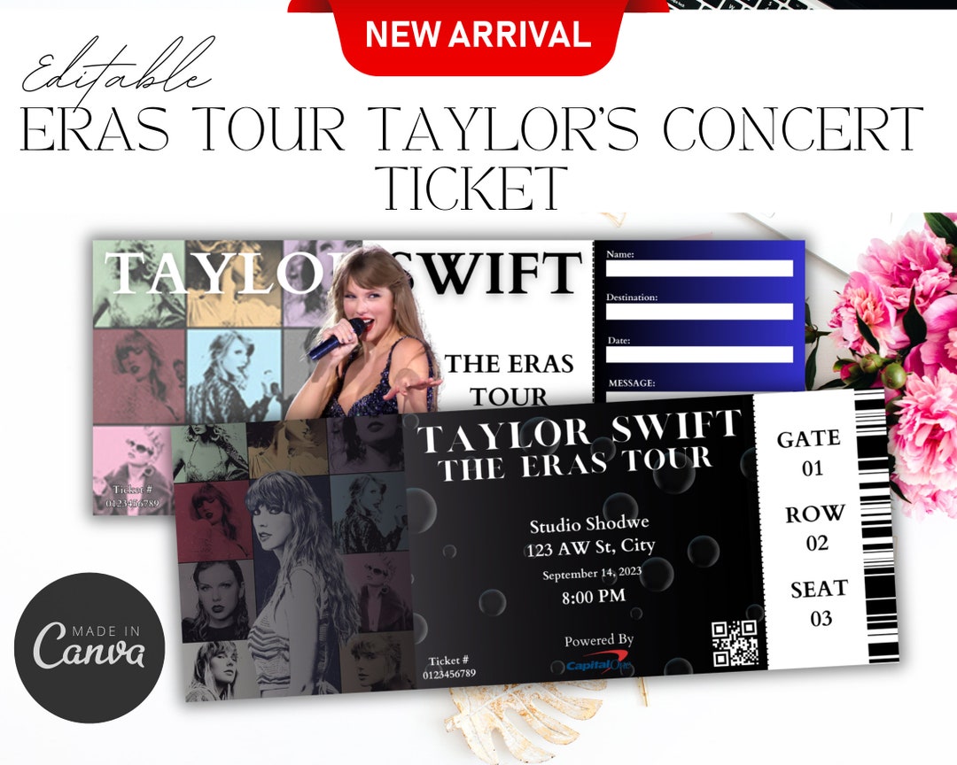 Eras Tour Taylor's Concert Ticket Memorabilia. Eras Tour Keepsake ...