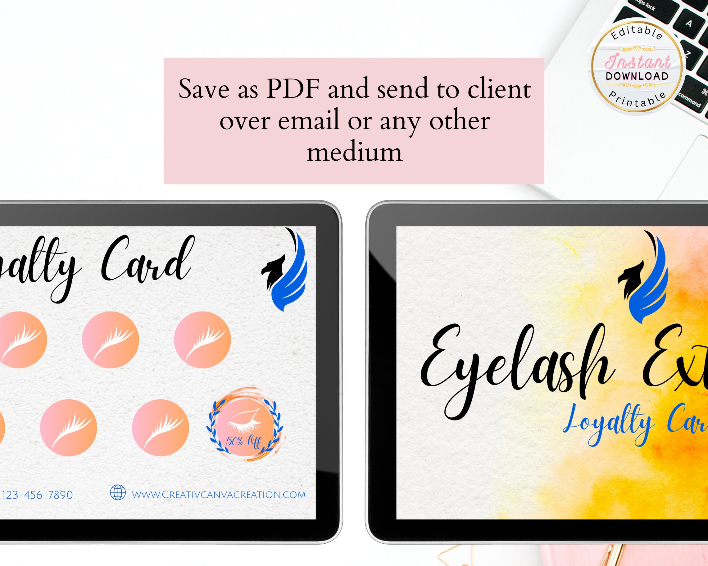 Eyelash Extension Loyalty Card Beauty Loyalty Card lash - Etsy