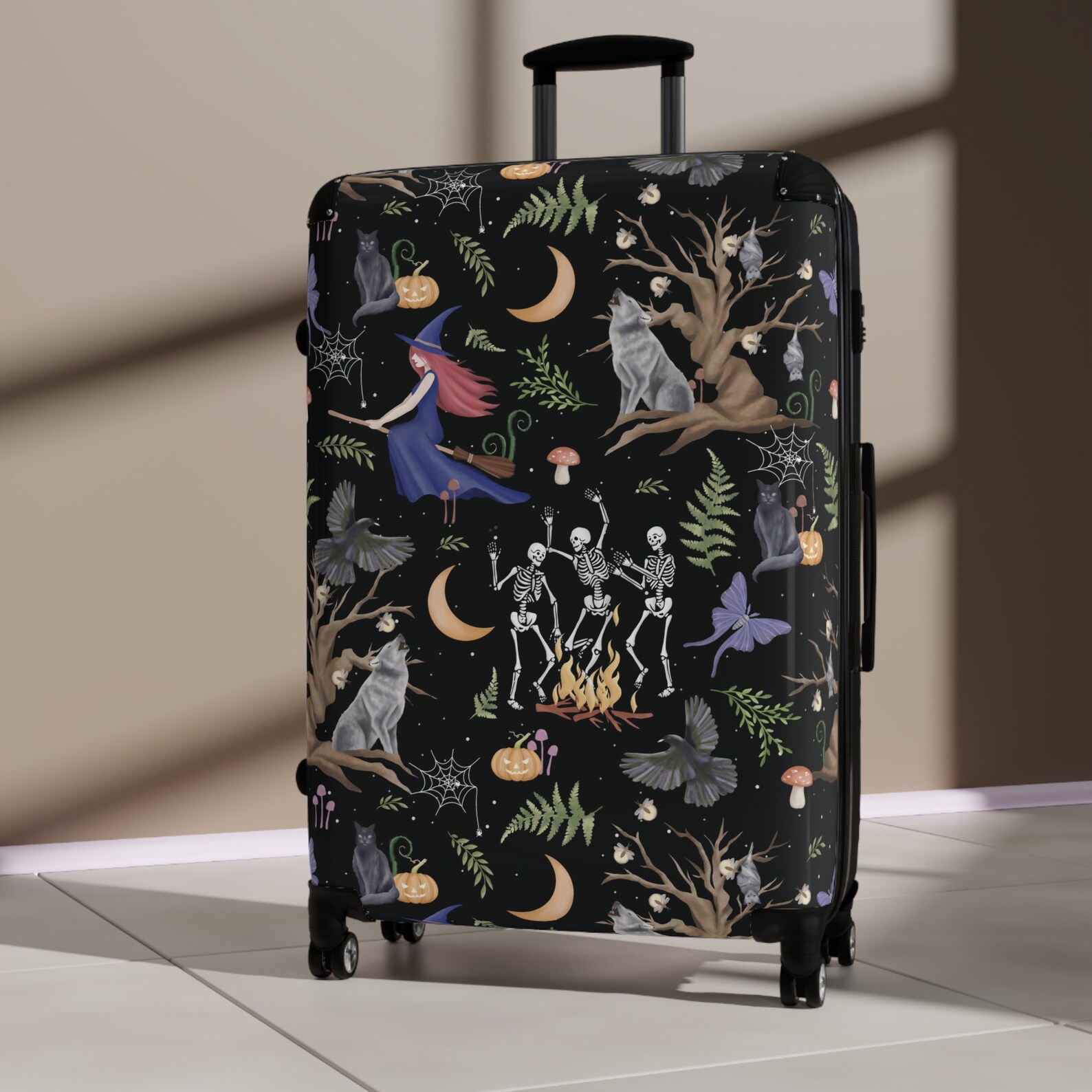 Woodland Witch Suitcase - Dark Cottagecore Luggage Suitcase Dancing ...