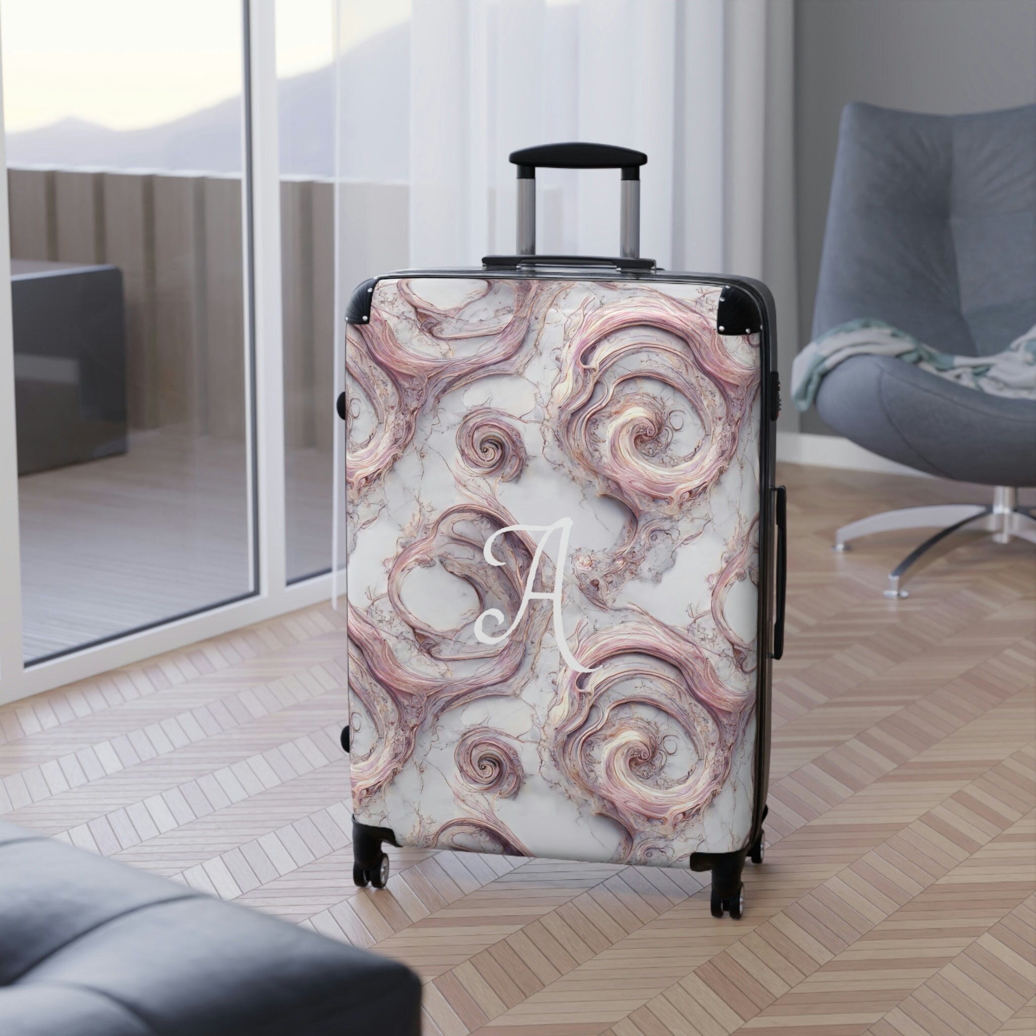 Personalized Suitcase 3 Sizes Custom Luggage Initial - Etsy