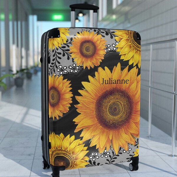 Sunflower Suitcase - Etsy