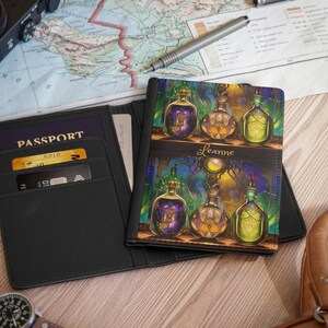 Custom Passport Cover RFID - Potion Bottles School Witchcraft Wizard ...