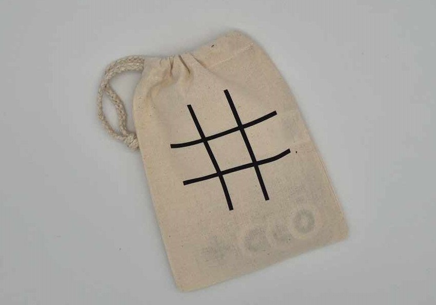 Tic Tac Toe Game Wooden Buttons in White Drawstring Bag - Etsy