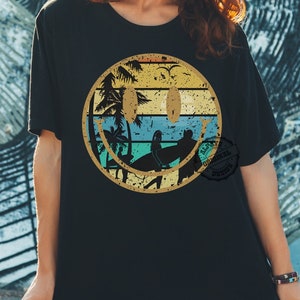 Distressed Sunset Smiley Face Png, Beach Tshirt Design, Summer Smile ...