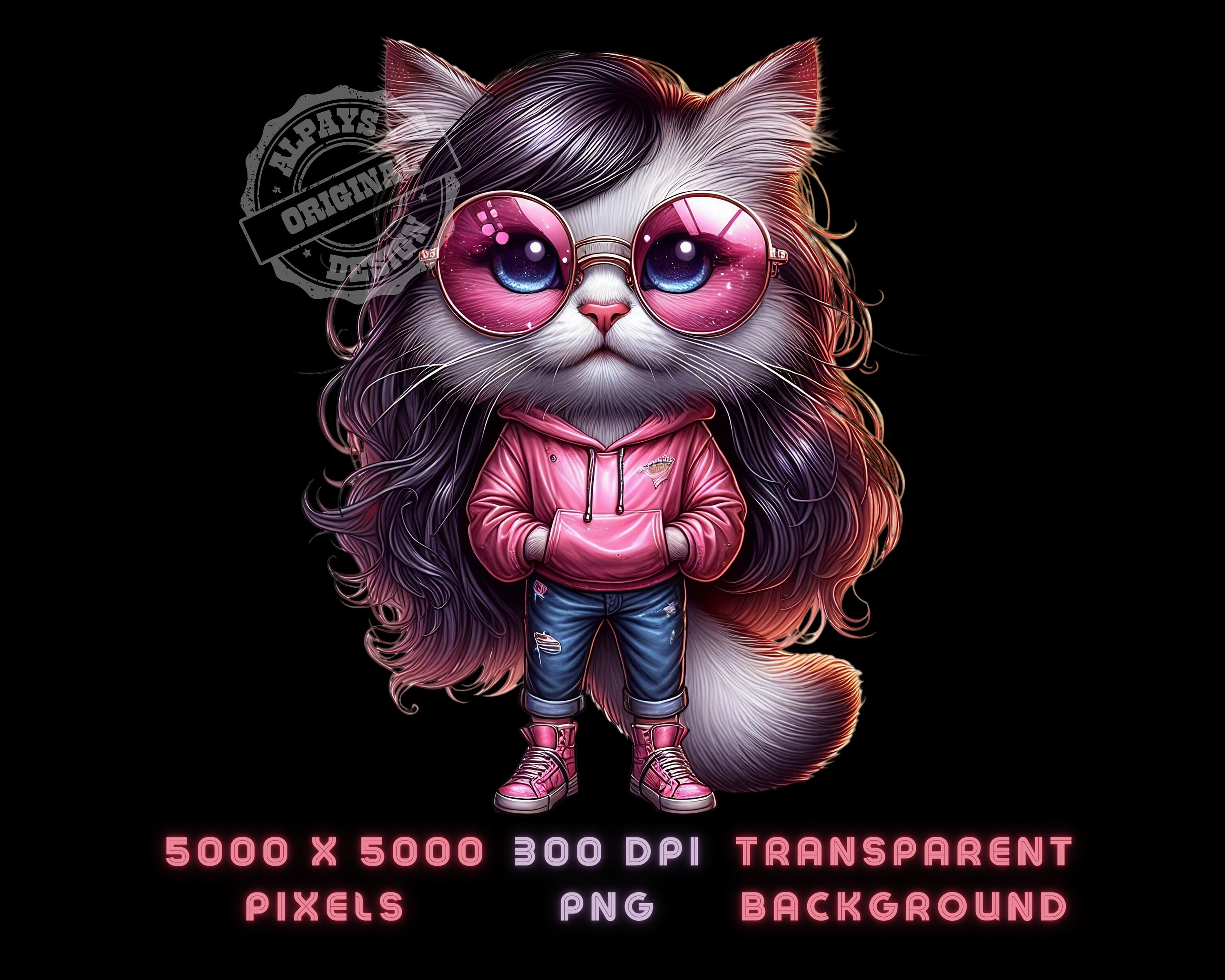 Pink Cat Png Files for Sublimation Shirt Designs Cat Shirt Png Pink ...