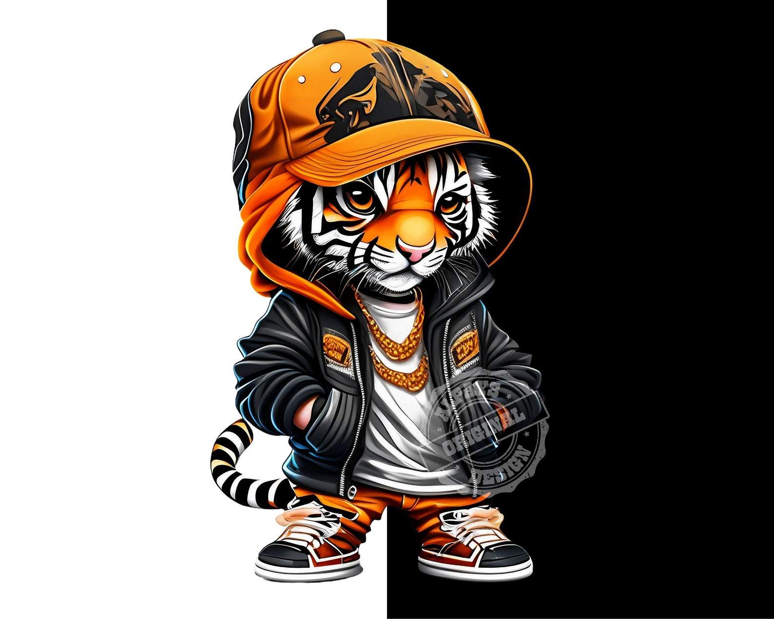 Cool Tiger PNG File, Urban Sublimation Design - Etsy