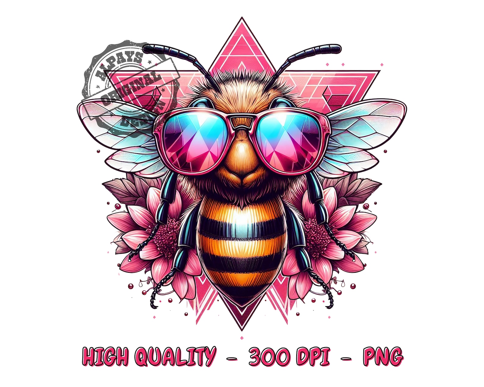 Pink Bee Png Files for Sublimation Shirt Designs Pink Shirt Designs Dtf ...