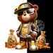 Dollars Teddy Bear PNG, Graffiti Sublimation Design (digital Download ...