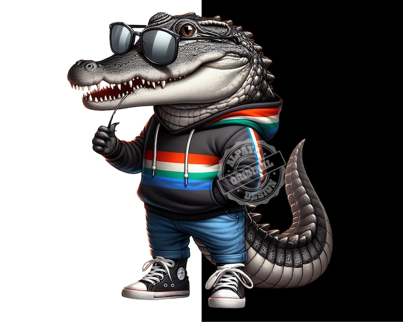 Cool Crocodile Png for Sublimation Design Shirt Png Design Sweatshirt ...