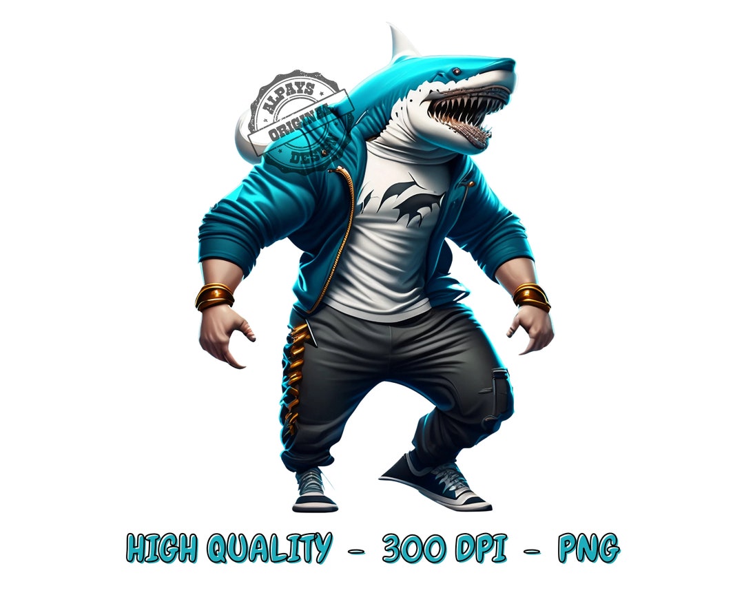 Urban Shark PNG, Sublimation Design, DTF/DTG Print (digital Download ...