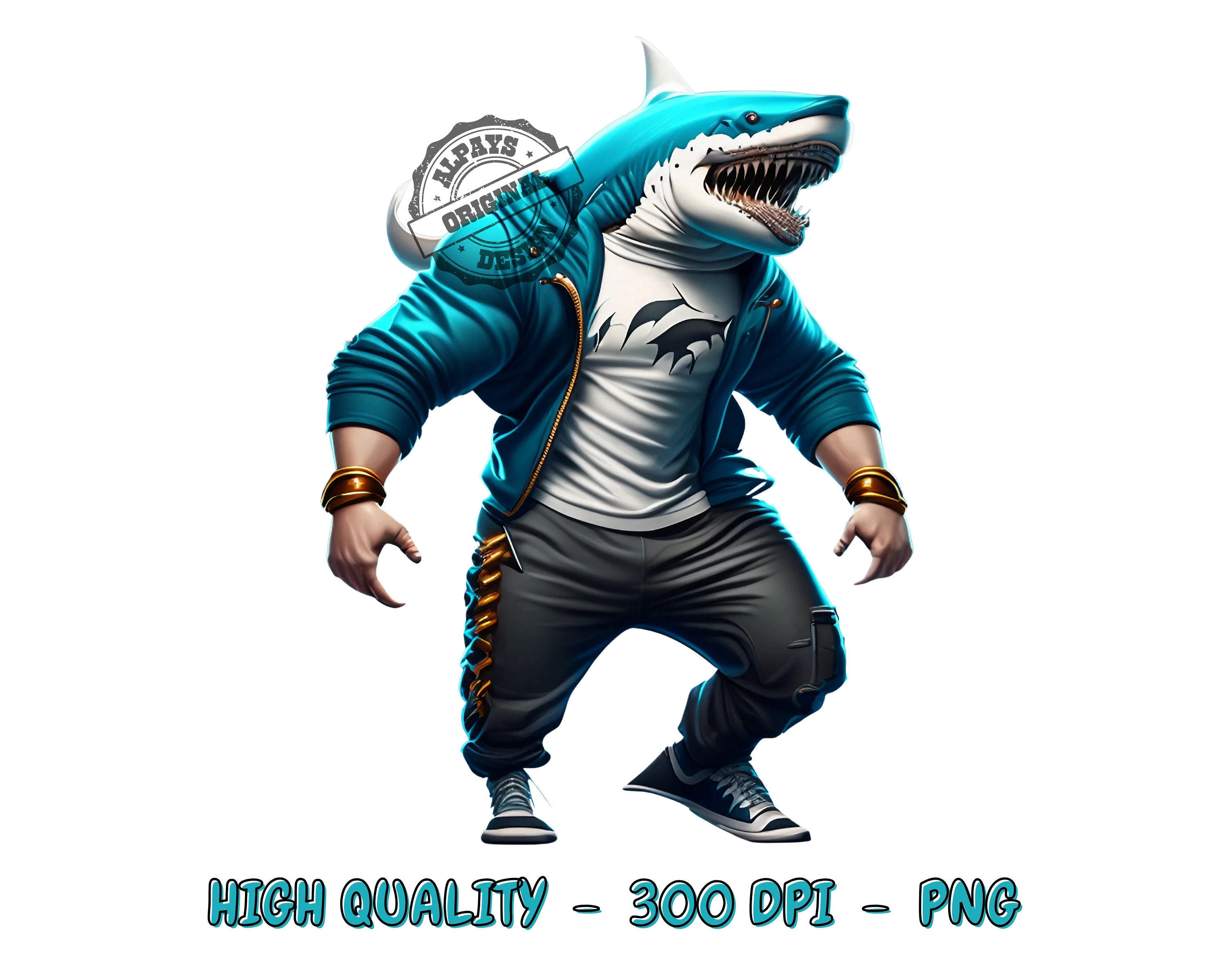 Urban Shark PNG, Sublimation Design, DTF/DTG Print (digital Download ...