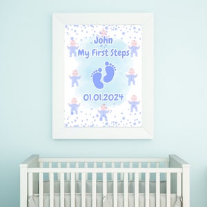 My First Steps Editable Canva Template, for My Baby, 5 Size Template ...