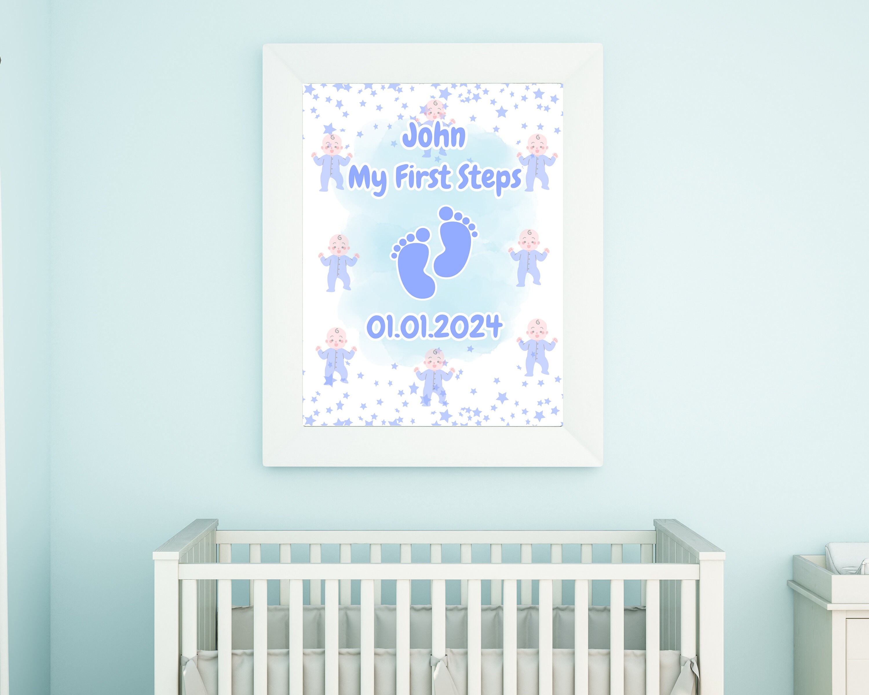 My First Steps Editable Canva Template, for My Baby, 5 Size Template ...