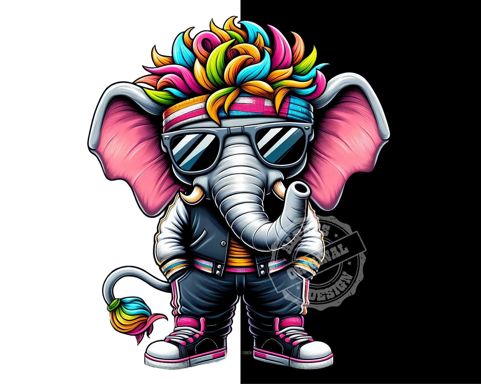 Colorful Elephant Png for Shirt, Png Files for Sublimation, Elephant ...