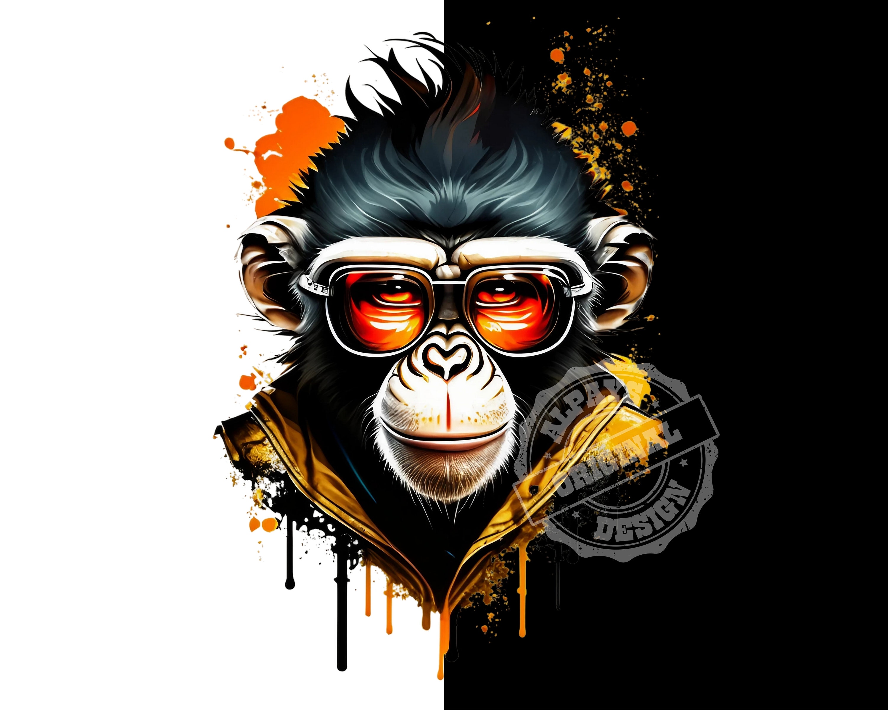 Monkey PNG for Shirts, Monkey PNG Designs, Dtf, Monkey PNG for Shirts Design, Monkey Png Files ...