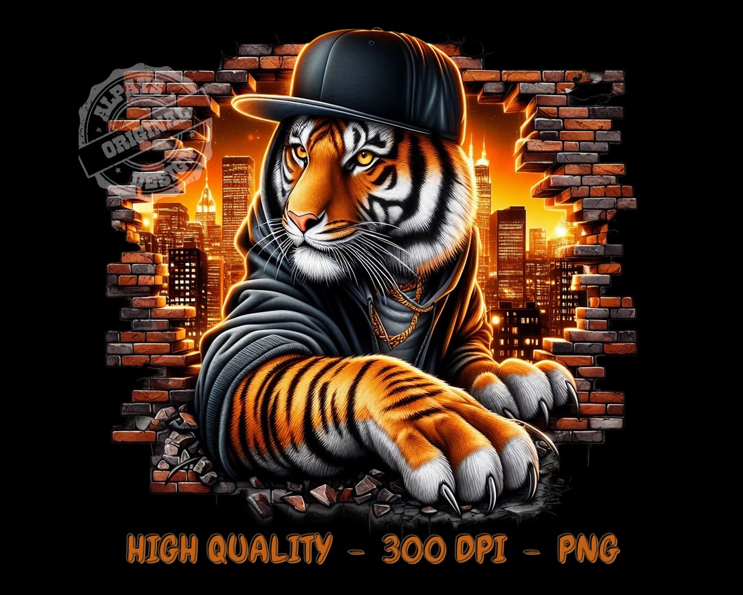 Hip Hop Tiger PNG, City Lights Sublimation Design (digital Download) - Etsy