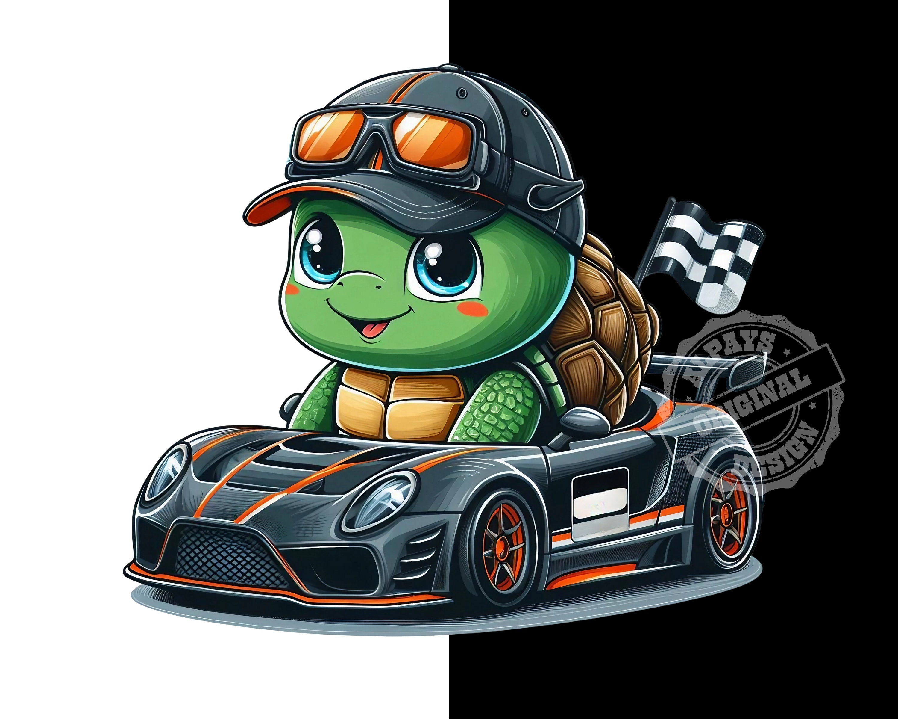 Driver Cute Turtle Png for Sublimation Shirt Designs Dtf Designs ...