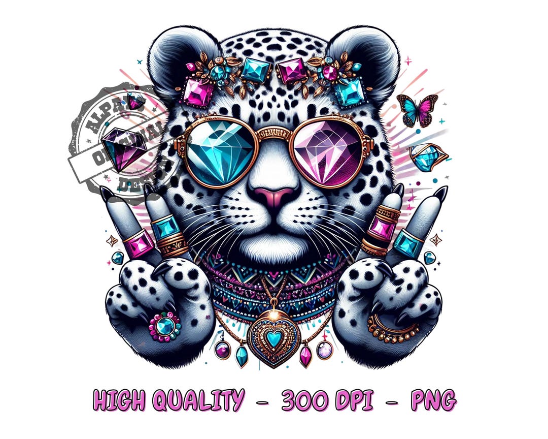 Diamond Tiger PNG, Sublimation Design, T-shirt Transfer (digital ...