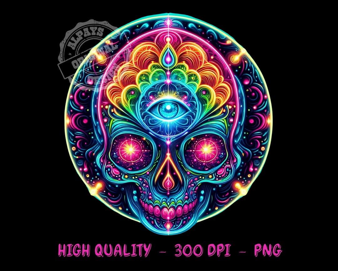 Third Eye Skull PNG – Colorful Sublimation Design (digital Download) - Etsy