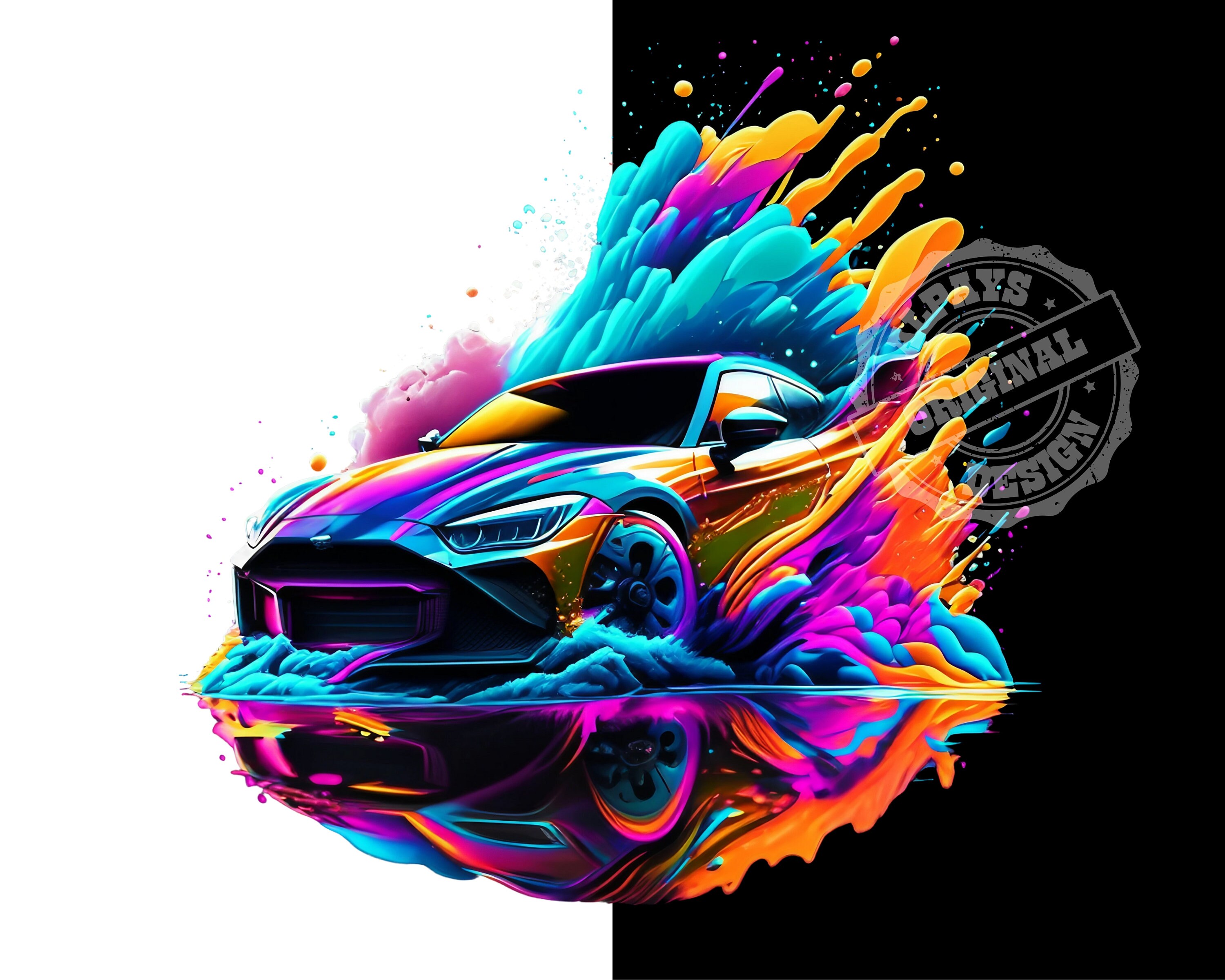 Colorful Car PNG, Sublimation Designs (digital Download) - Etsy