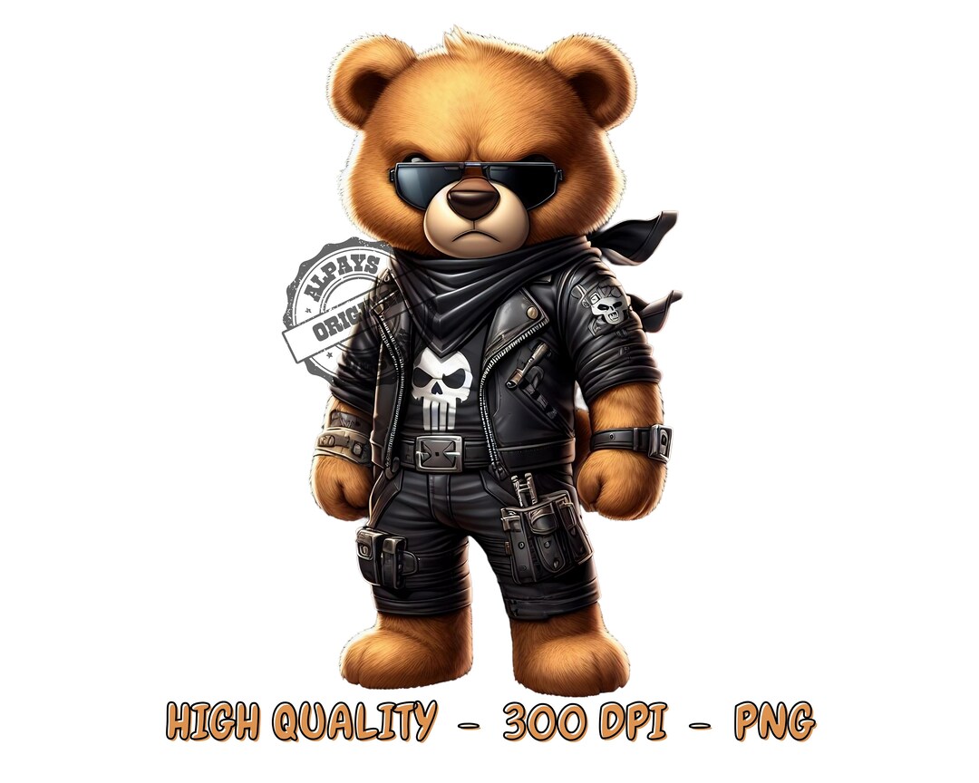 Png for Shirt - Cool Teddy Bear Png Dtf Png for Printing Apparel ...