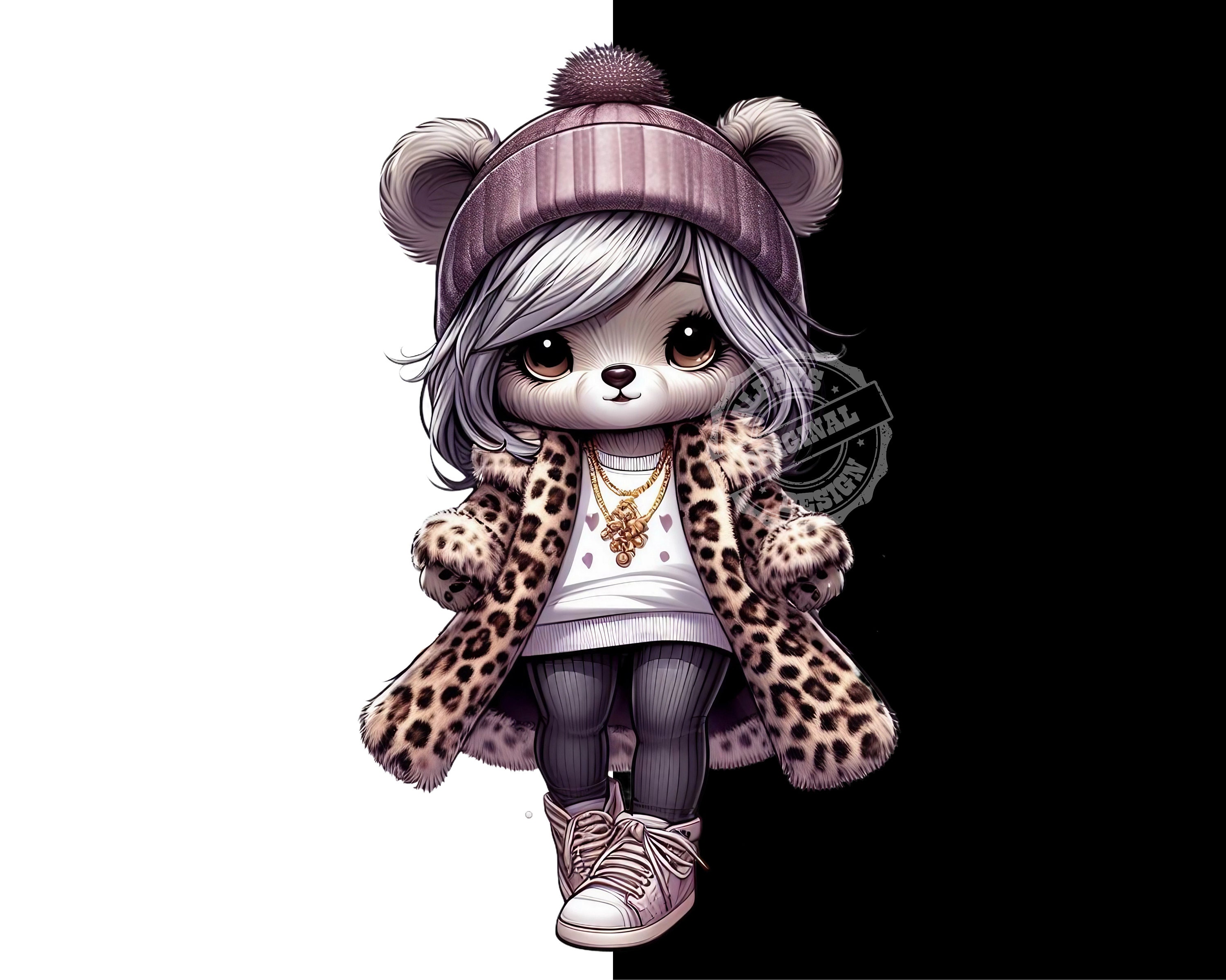 Pink Leopard Teddy Bear PNG for Shirt Sublimation (digital Download) - Etsy