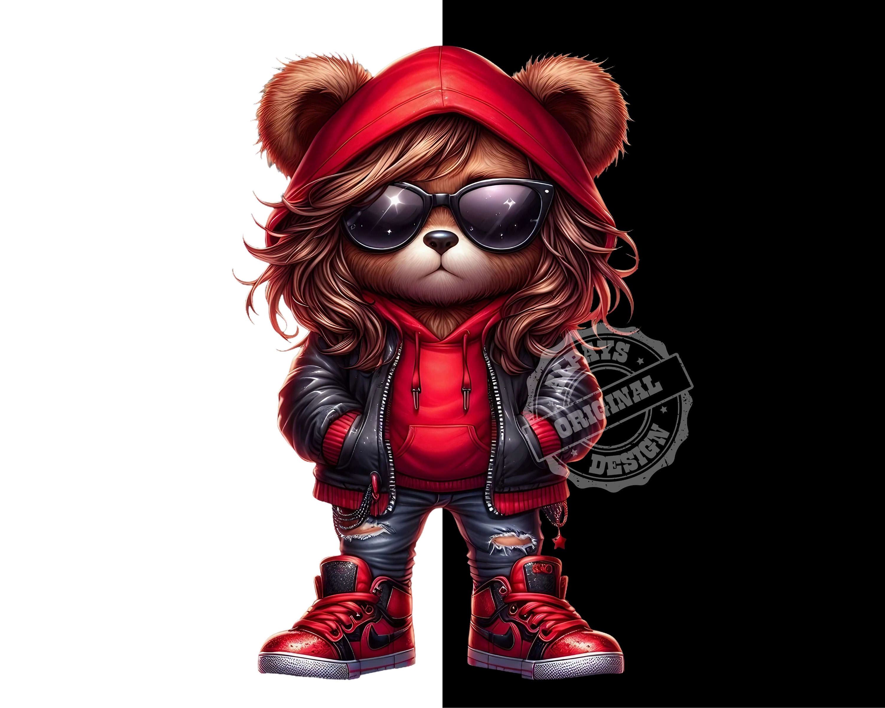 Cool Teddy Bear PNG, Tshirt Design, Teddy Bear PNG Designs for Shirt ...