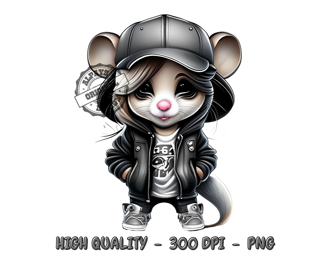 Gangsta Mouse Girl PNG, Urban Clipart Design (digital Download) - Etsy
