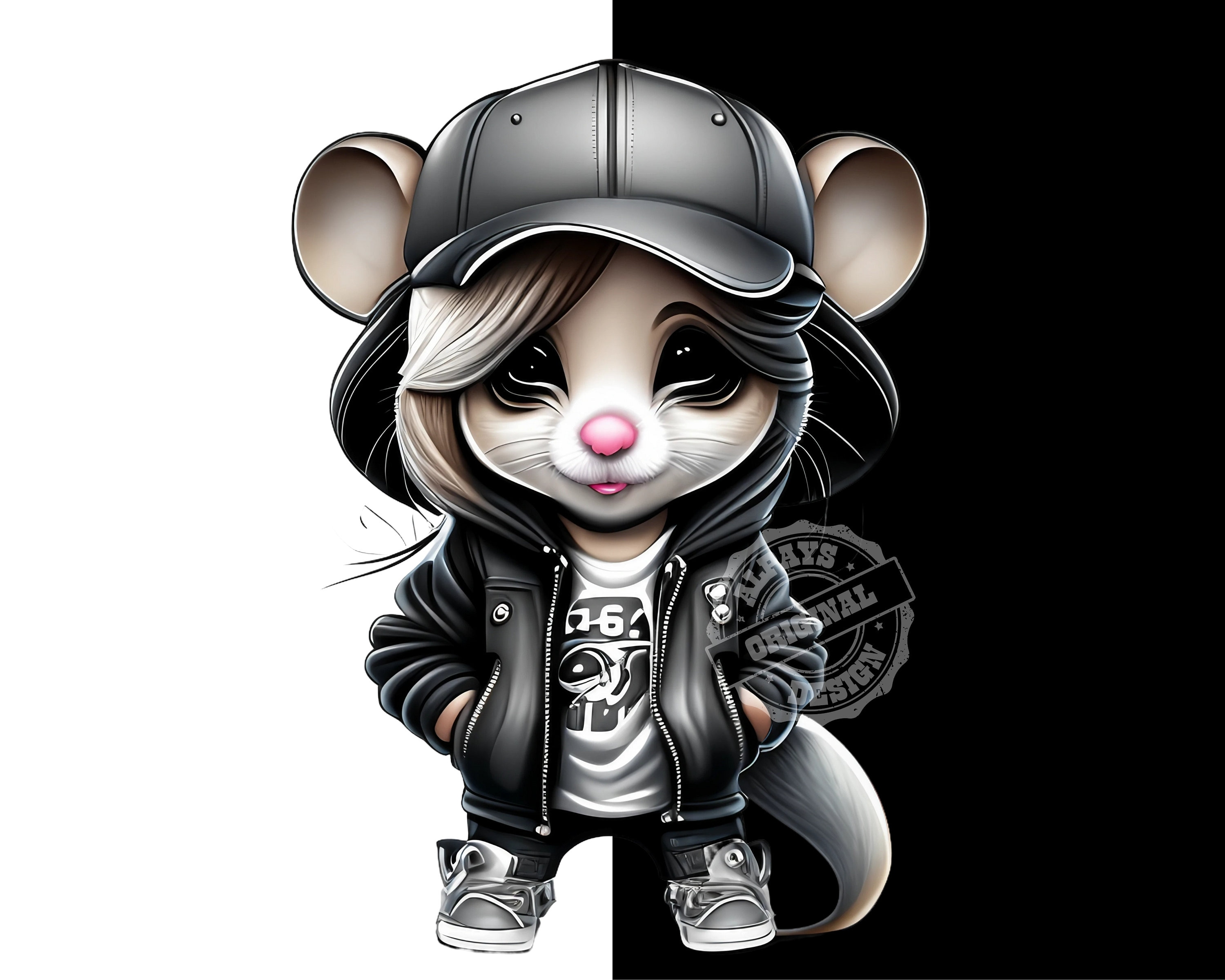 Girl Mouse Png Files for Sublimation,shirt Designs, 300dpi Png, Gangsta ...
