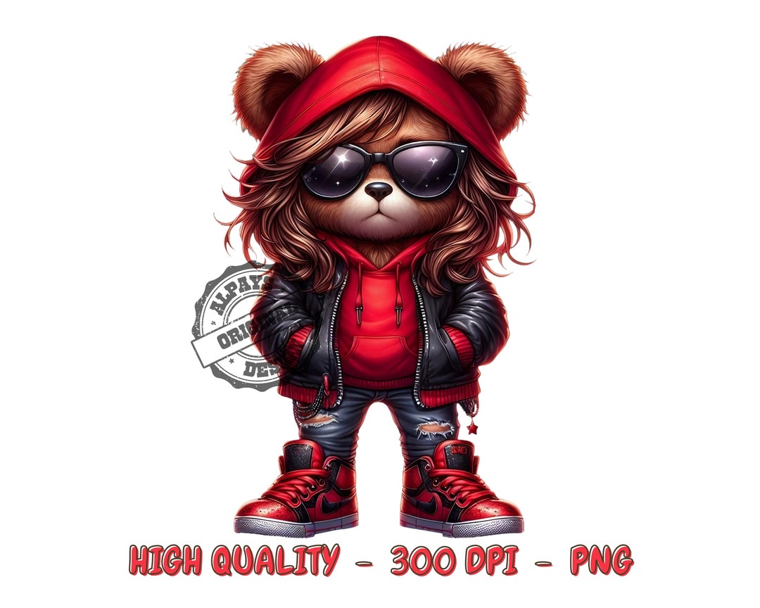 Cool Teddy Bear PNG, Tshirt Design, Teddy Bear PNG Designs for Shirt ...