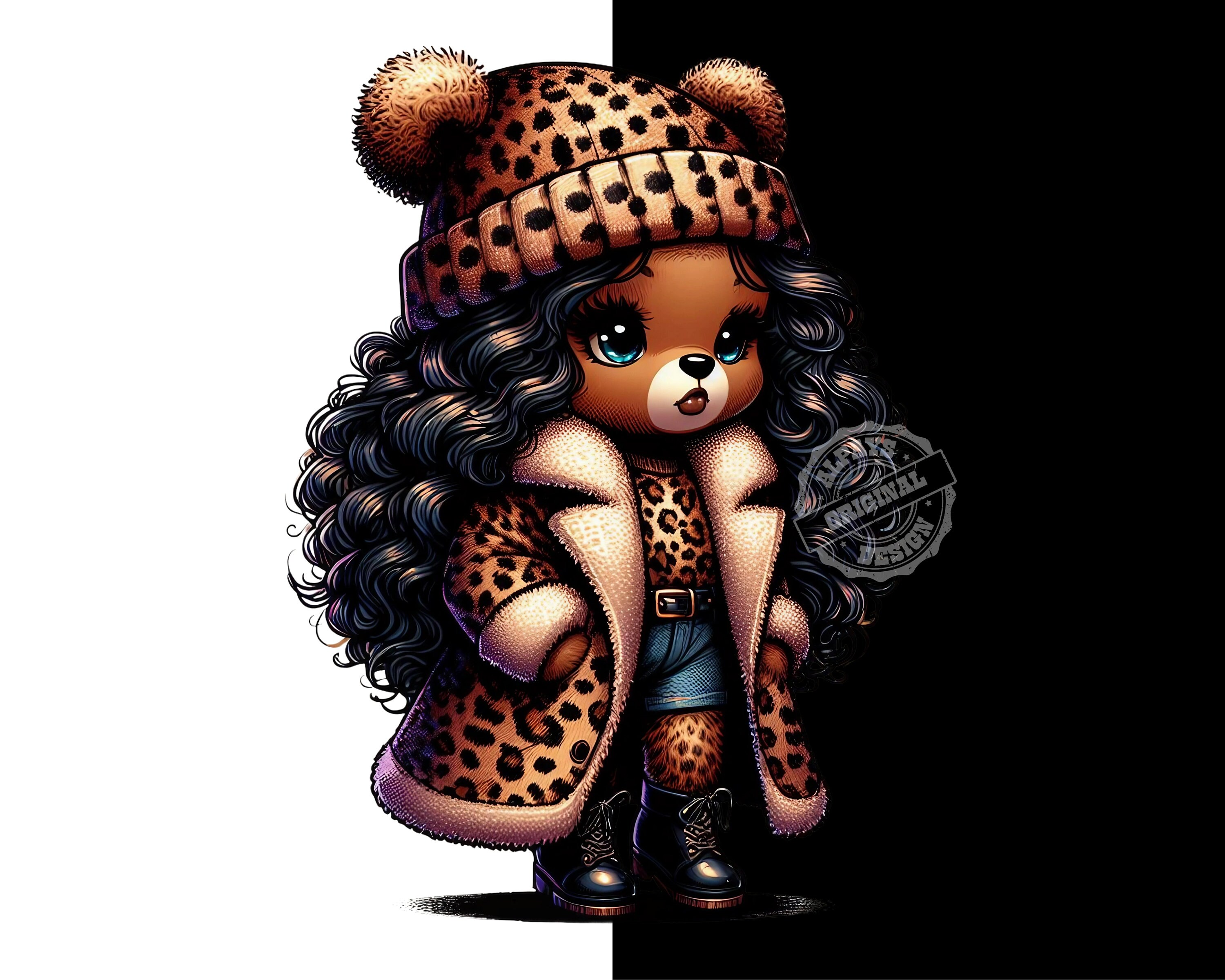 Leopard Teddy Bear PNG, Sublimation Designs (300 DPI) - Etsy