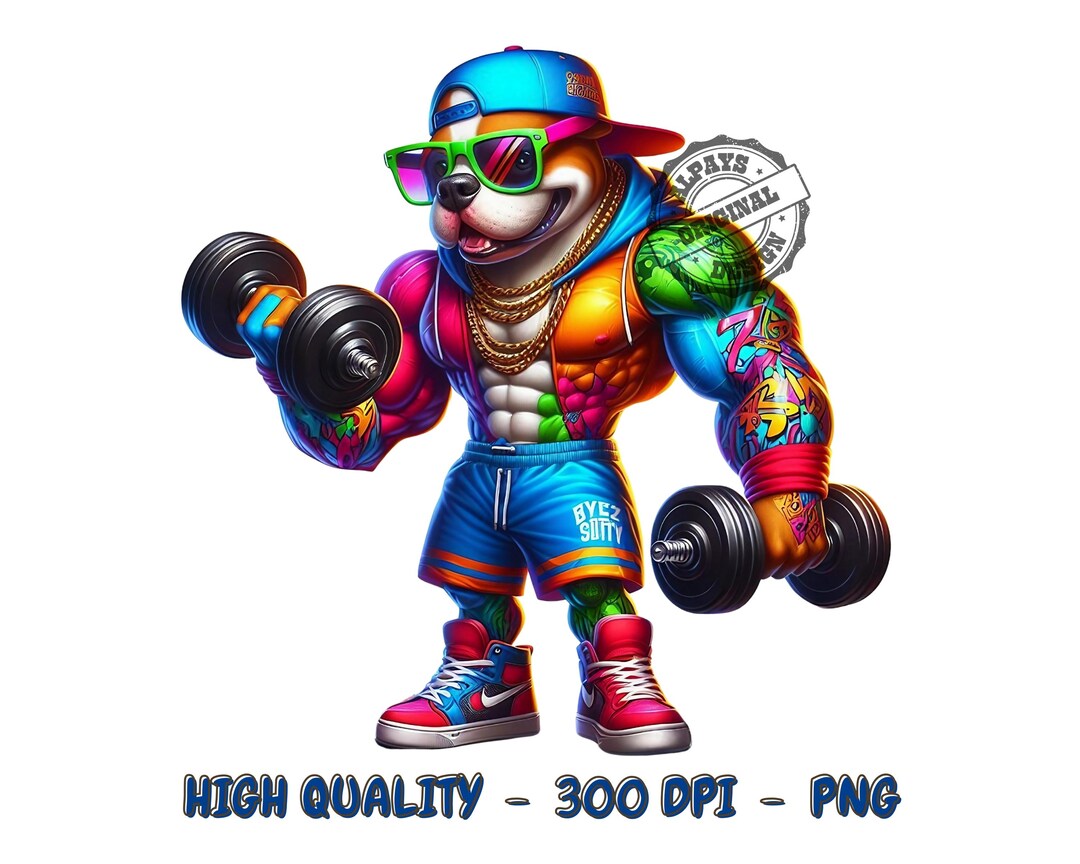 Gym Dog Tshirt Design Dog PNG Designs Dog PNG Sublimation Designs ...