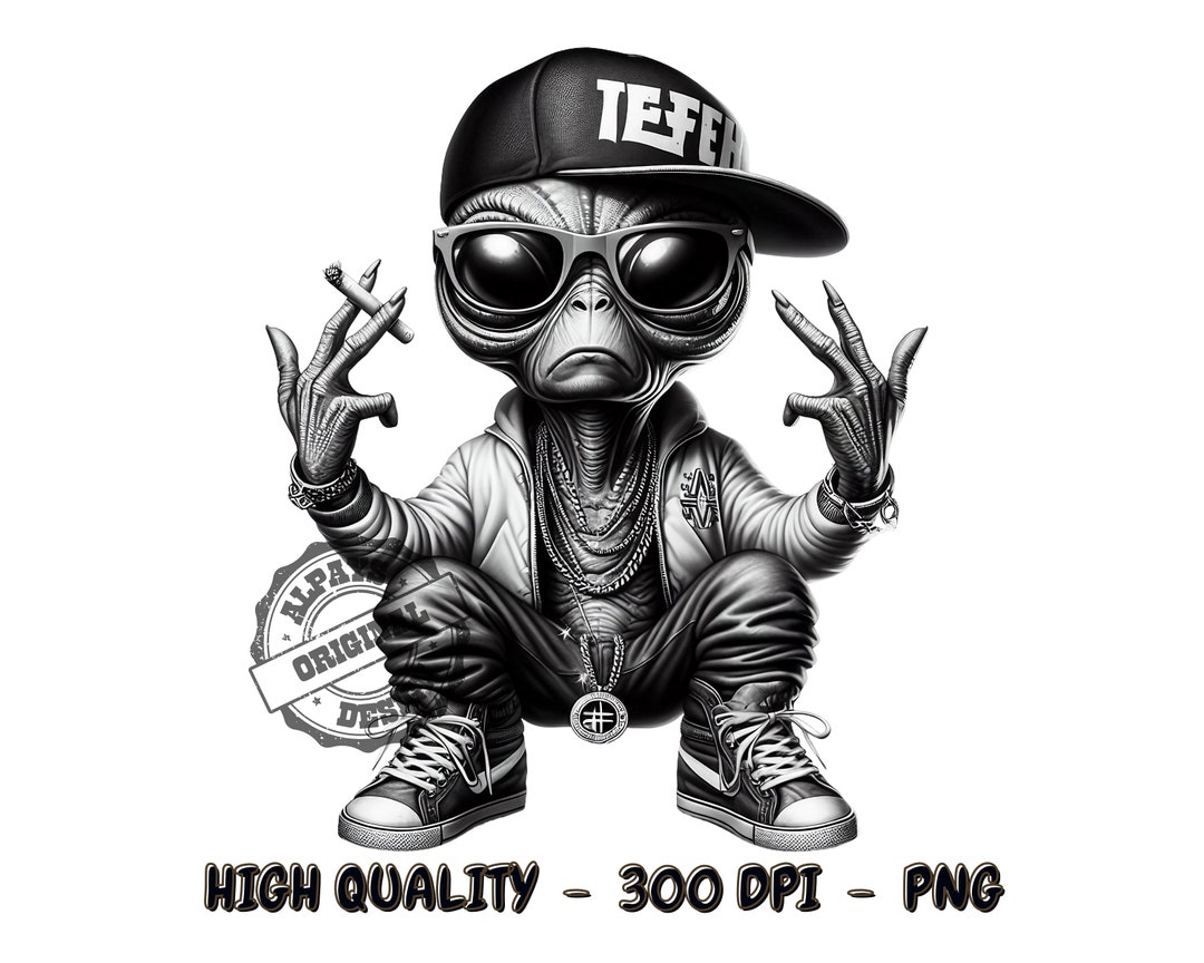 Hip Hop Alien Shirt PNG, Alien PNG Designs for Shirt, Alien PNG for ...