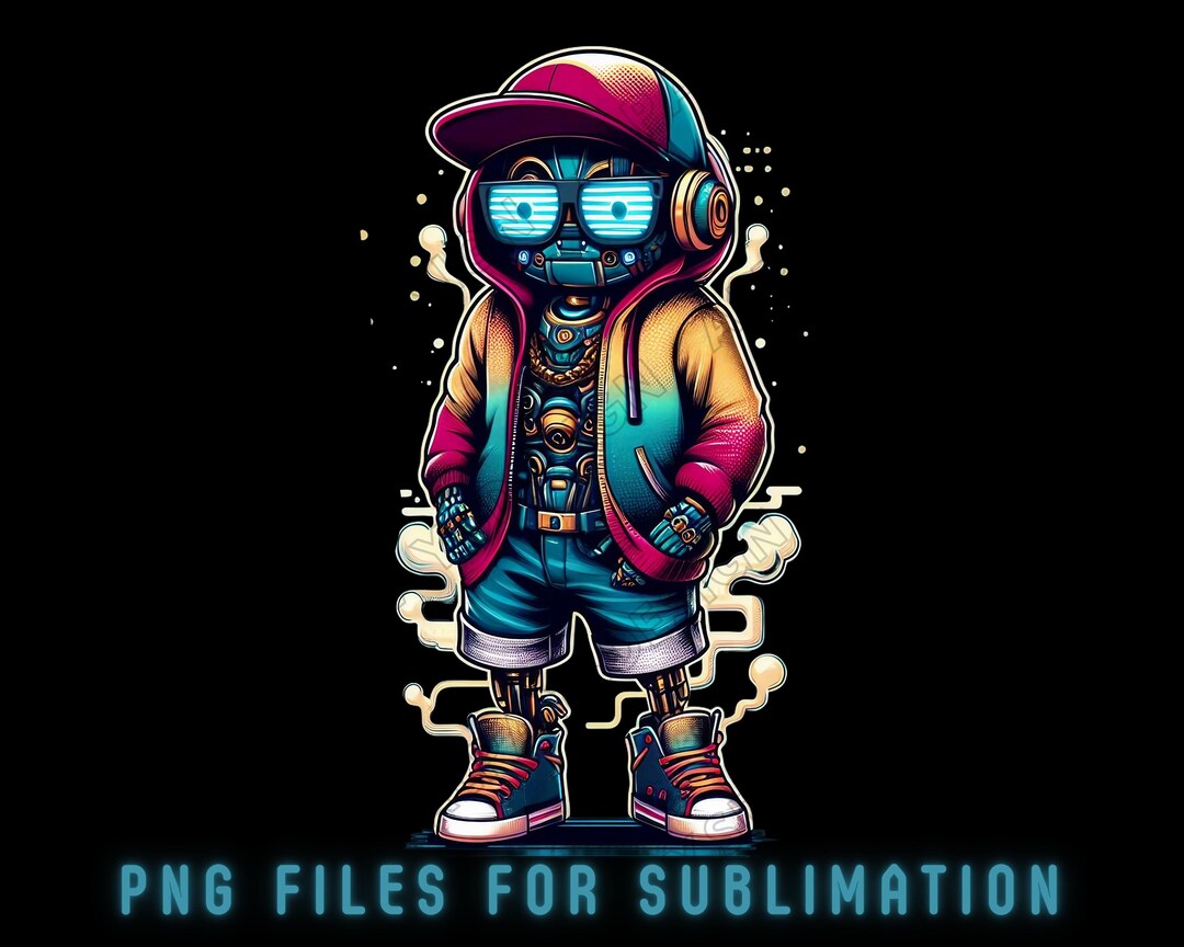 Colorful Robot Png Files for Sublimation Colorful Designs Robot Shirt ...