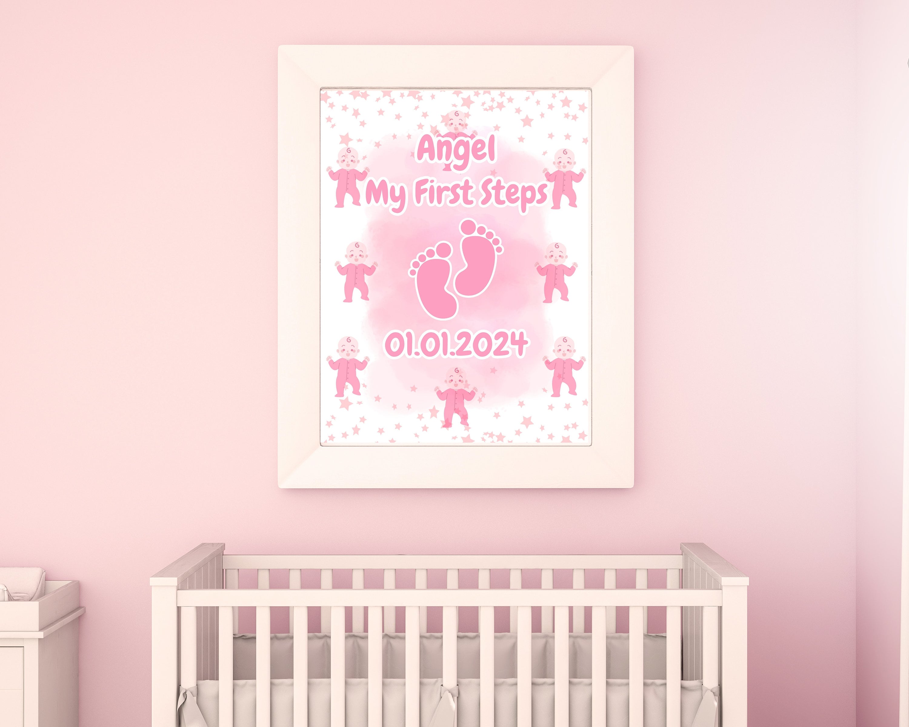 My First Steps Editable Canva Template, for My Baby, 5 Size Template ...