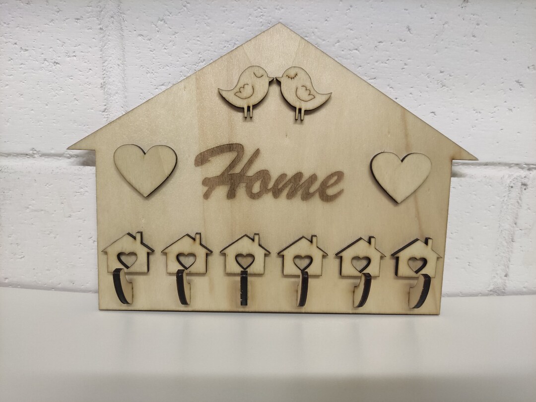 Wall-mounted Key Holder SVG File 4mm - Etsy
