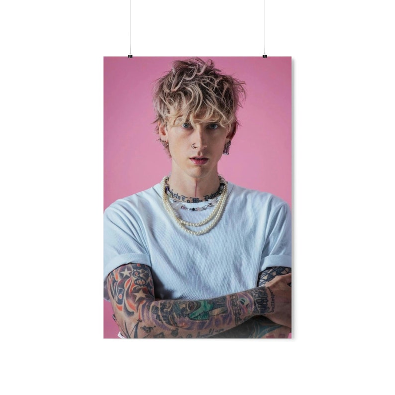 Machine Gun Kelly Poster MGK Print, Art, Wall Decor Pop Punk Gift for ...