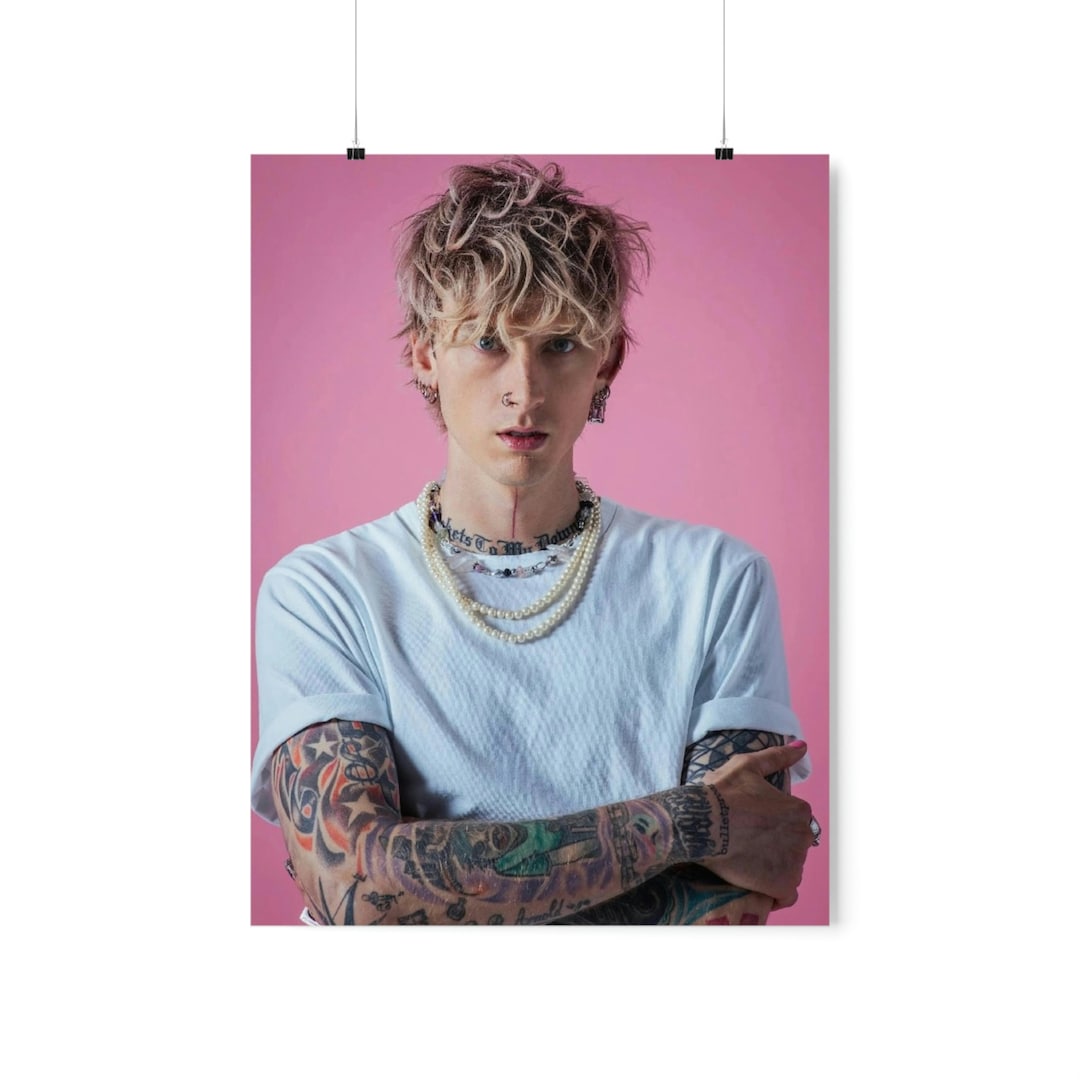 Machine Gun Kelly Poster MGK Print, Art, Wall Decor Pop Punk Gift for ...