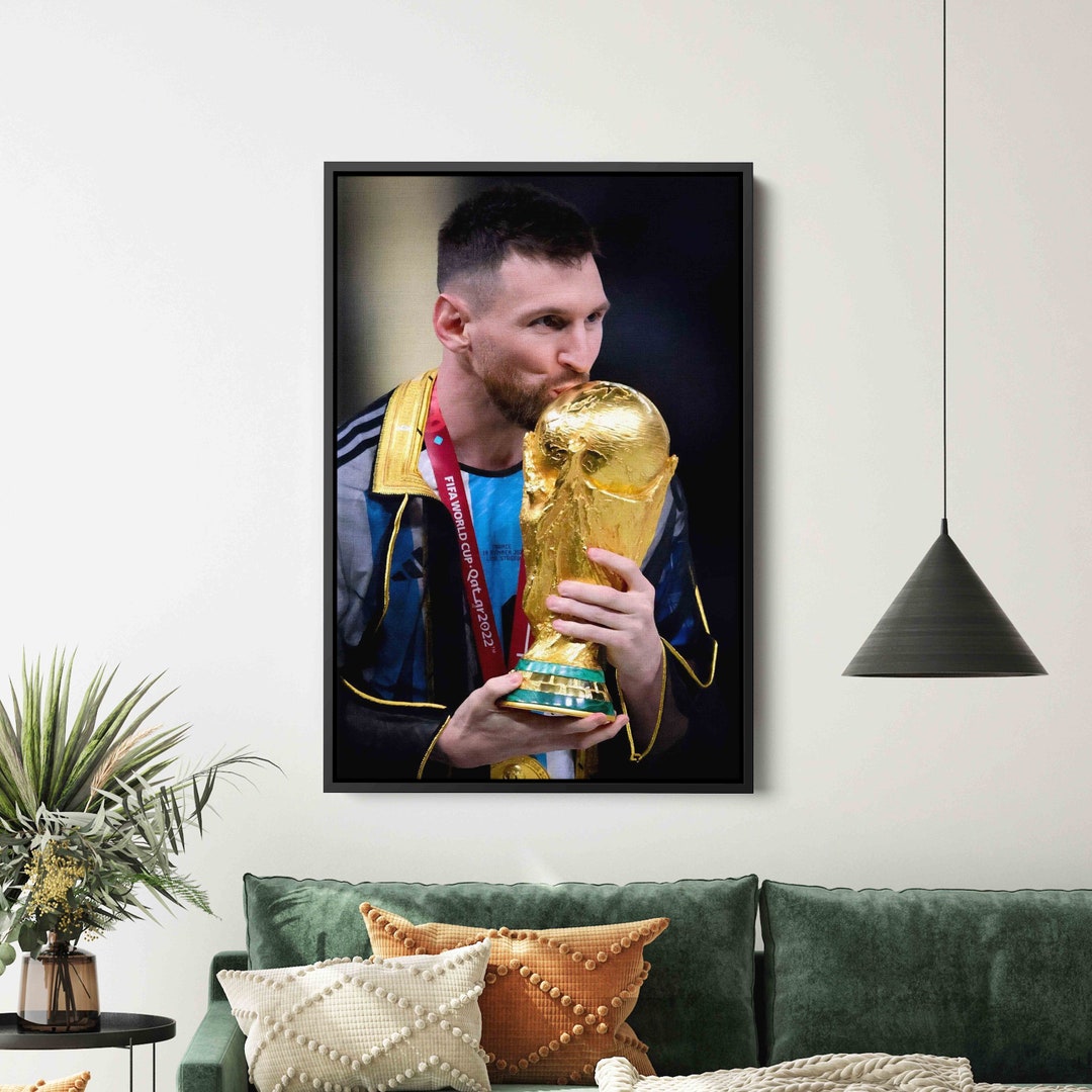 LIONEL MESSI Canvas, World Cup 2022 Poster, Argentina Football Legend ...