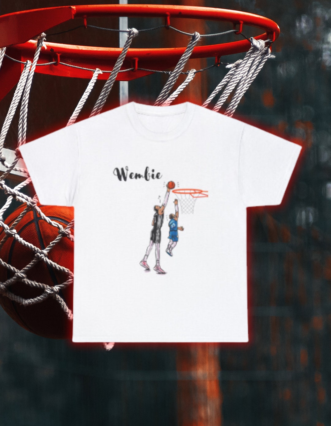 Wembie Teeshirt NBA Spurs Basketball Unisex Heavy Cotton Tee Rookie MVP ...