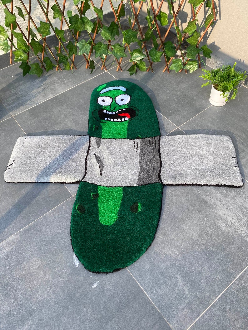 PICKLE RICK Tufting Rug / PICKLE /anime Rug / Rug Decoration /home ...