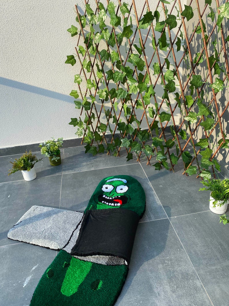 PICKLE RICK Tufting Rug / PICKLE /anime Rug / Rug Decoration /home ...