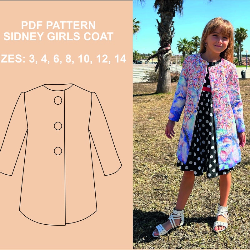 Girls Coat Pattern - Etsy
