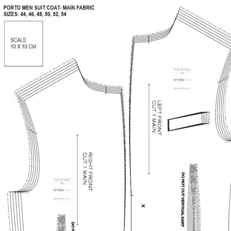 PORTO Men Suit Coat PDF Pattern – With Sewing Instructions - Etsy