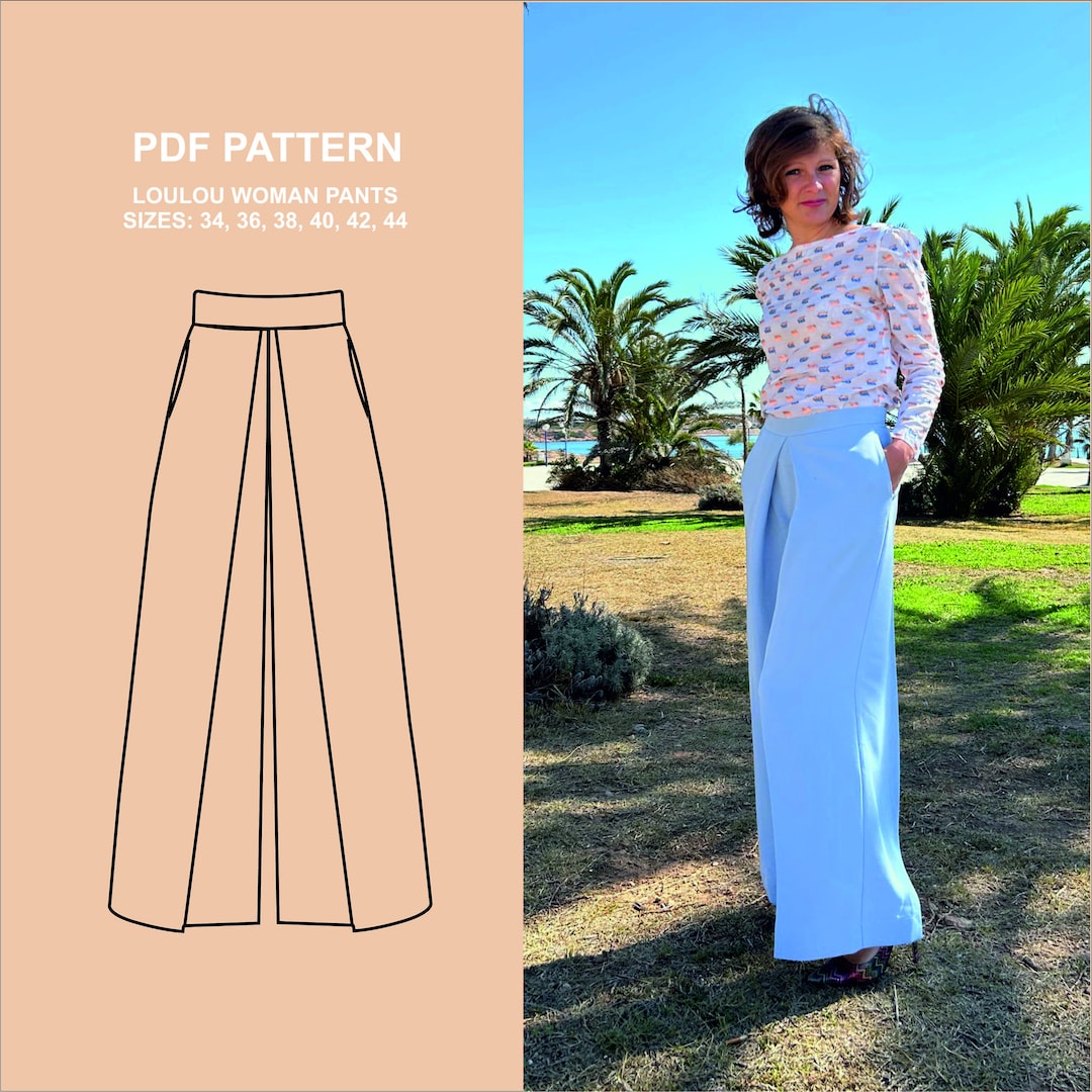 LOULOU Woman Pants PDF Pattern - With Sewing Instructions - Etsy