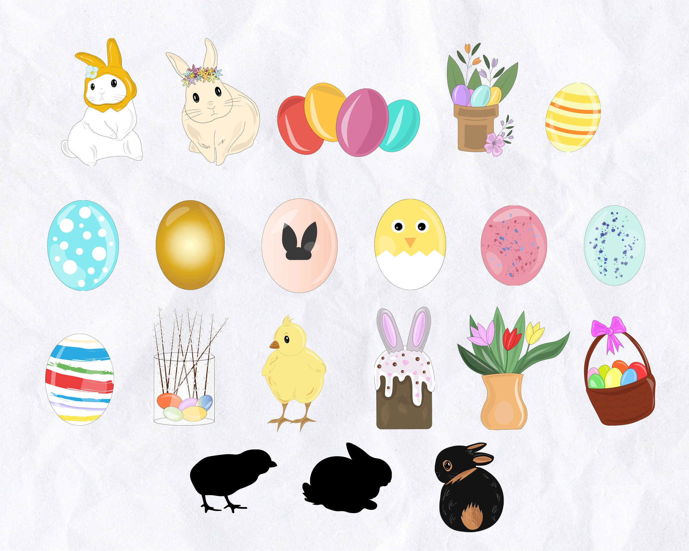 Collection of Easter Clip Art Images Easter Bunny Clip Art - Etsy