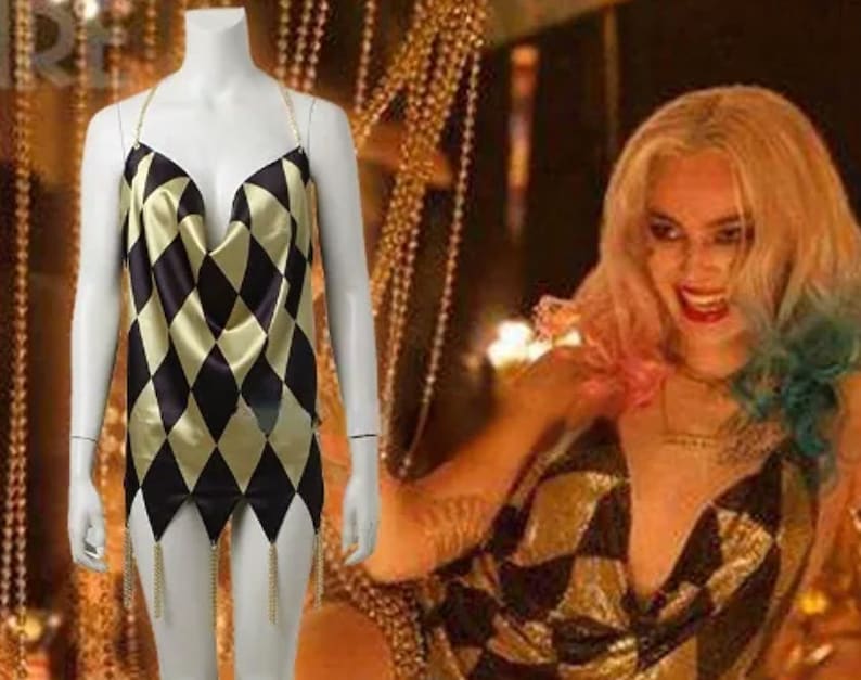 Harley Quinn Suicide Squad Inspired Costume, Red Dress, Club Dress, Cosplay DC Comics, Harley ...