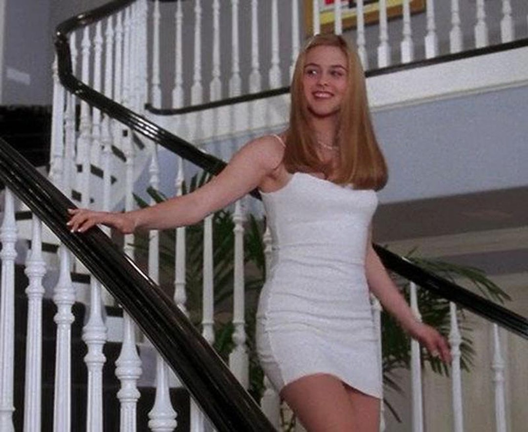 Clueless Cher Horowitz Alicia Silverstone 90s Vintage Style White Mini