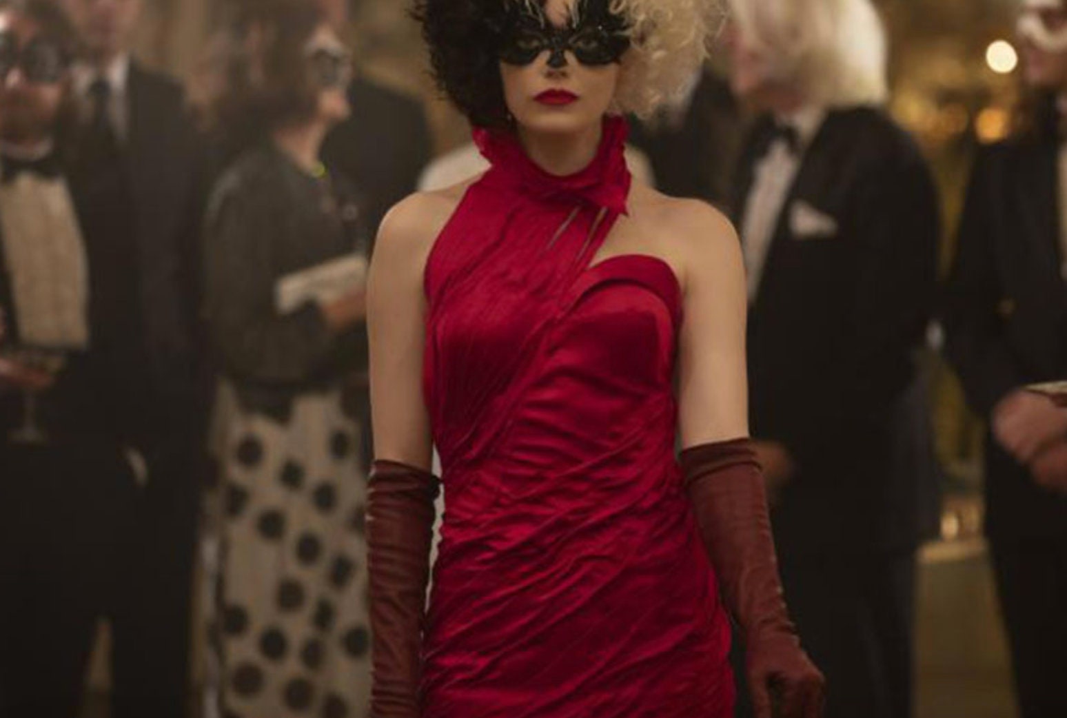 Cruella De Vil Custom Made Costume ,coat ,evening Long Red Dress ...