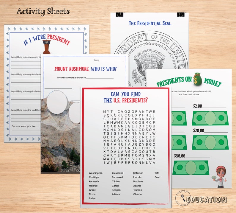 US Presidents Educational Printables, US History, Educational Prints ...